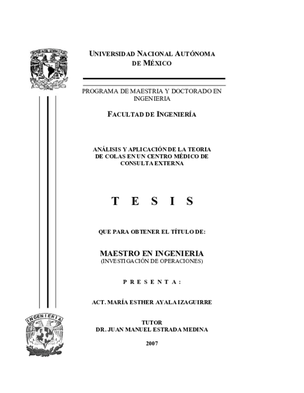 (PDF) UNIVERSIDAD NACIONAL AUTÓNOMA DE MÉXICO FACULTAD DE INGENIERÍA ...