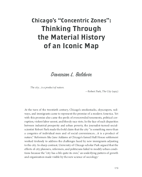 (PDF) Chicago's 'Concentric Circles': Thinking Through the Material ...
