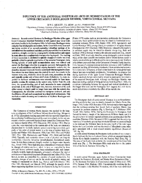 (PDF) Influence of the Ancestral Sweetgrass Arch on Sedimentation of ...