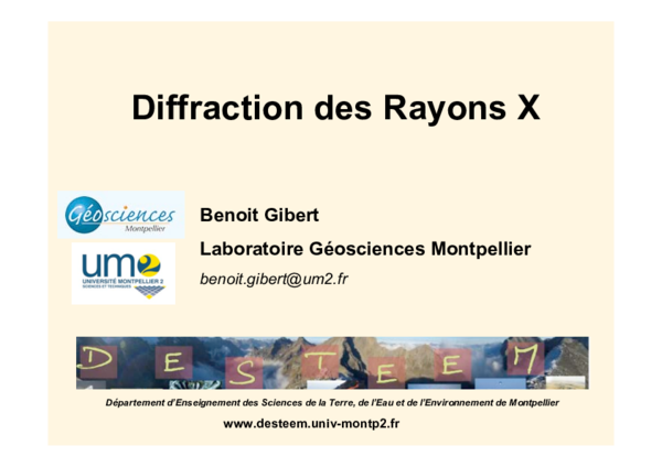 (PDF) Diffraction des Rayons X