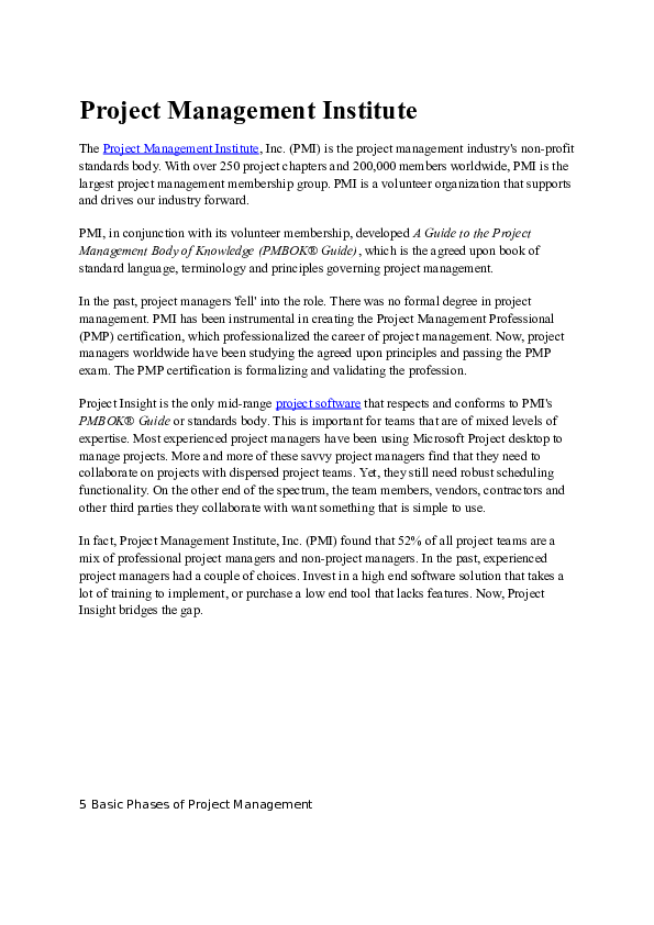 (DOC) Project Management Institute