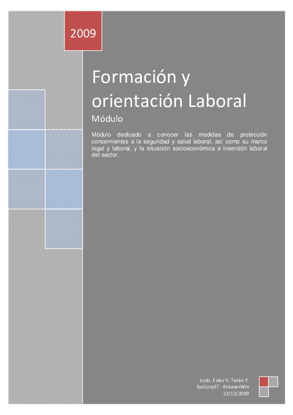 (PDF) Formación y Orientación Laboral