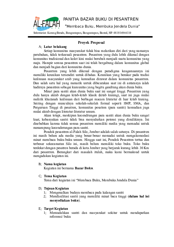 (PDF) Contoh membuat Proposal Manajemen Proyek TI | R Dewi - Academia.edu