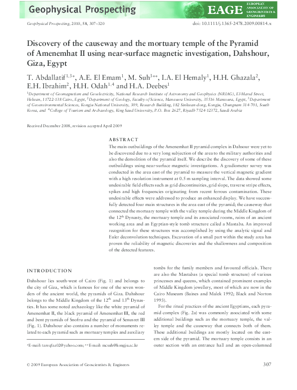 (PDF) Discovery of the causeway and the mortuary temple of the Pyramid ...