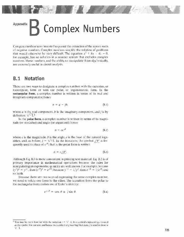 (PDF) Appendix Q Complex Numbers