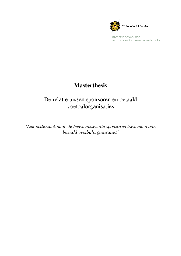(PDF) Masterthesis Definitief voorbeeld