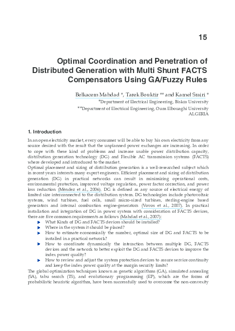 (PDF) Optimal Coordination and Penetration of Distributed Generation with Multi Shunt FACTS ...