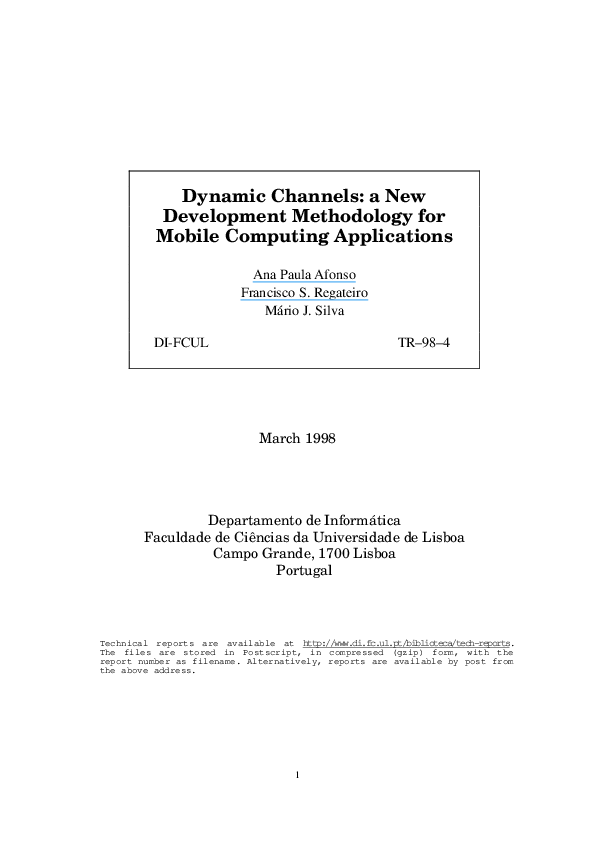 (PDF) Dynamic Channels: a New Development Methodology for Mobile Computing Applications ...