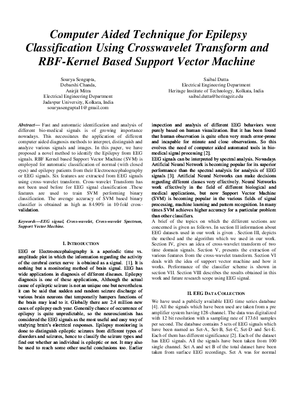 (PDF) Computer Aided Technique for Epilepsy Classification Using Crosswavelet Transform and RBF ...