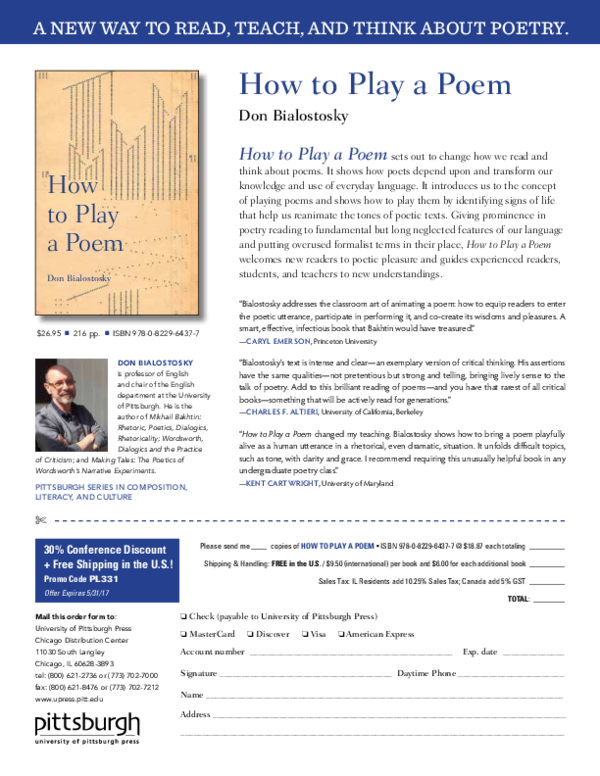 (PDF) How to Play a Poem