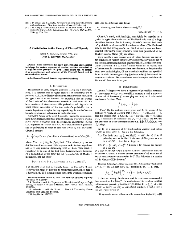 (PDF) A contribution to the theory of Chernoff bounds