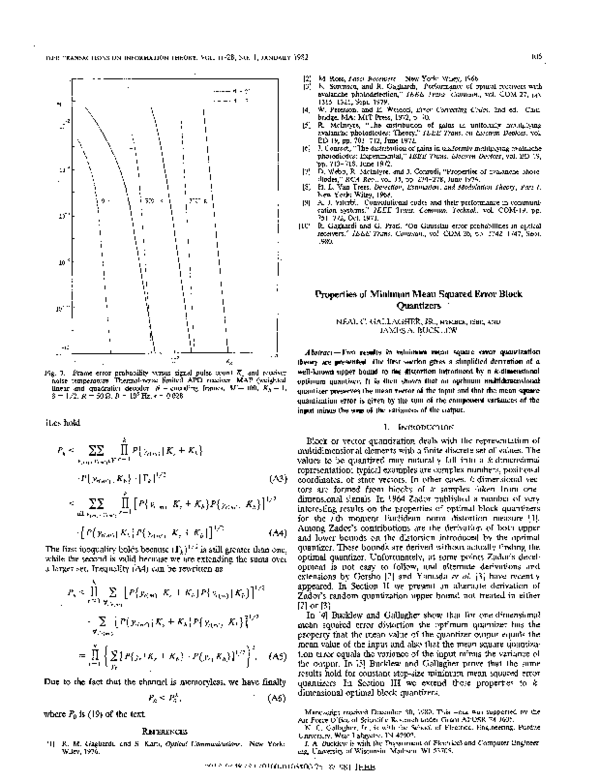 (PDF) Properties of minimum mean squared error block quantizers (Corresp.)