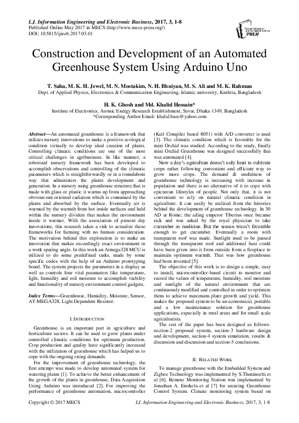 (PDF) Construction and Development of an Automated Greenhouse System ...