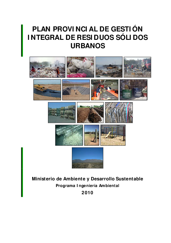 (PDF) PLAN PROVINCIAL DE GESTIÓN INTEGRAL DE RESIDUOS SÓLIDOS URBANOS