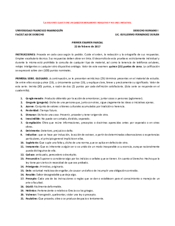 (PDF) LA SIGUIENTE CLAVE TIENE UN CARÁCTER MERAMENTE INDICATIVO Y NO ...