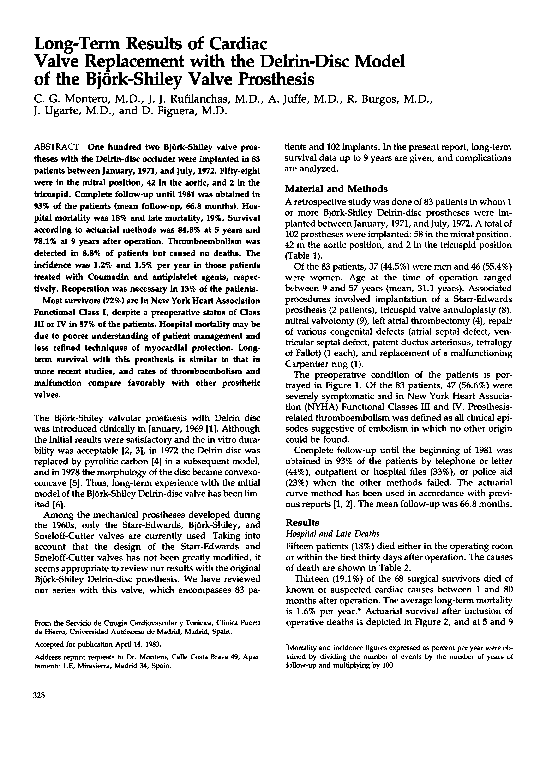 (PDF) Long-Term Results of Cardiac Valve Replacement with the Delrin ...