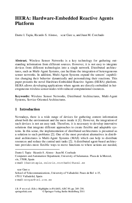 (PDF) HERA: Hardware-Embedded Reactive Agents Platform