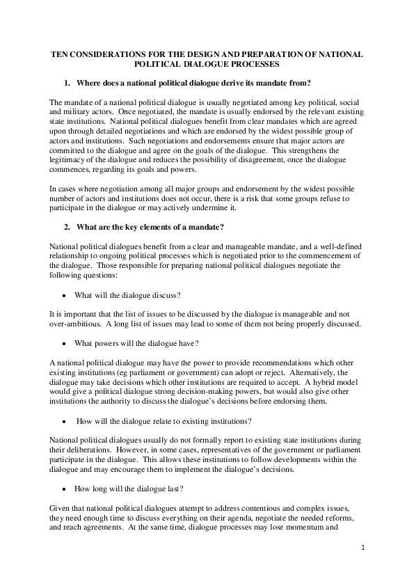 (PDF) TEN CONSIDERATIONS FOR THE DESIGN AND PREPARATION OF NATIONAL ...