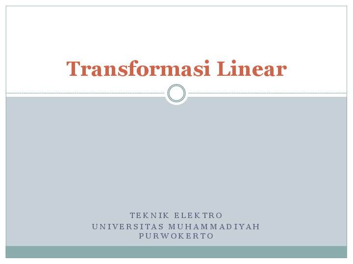 (PDF) Transformasi Linear