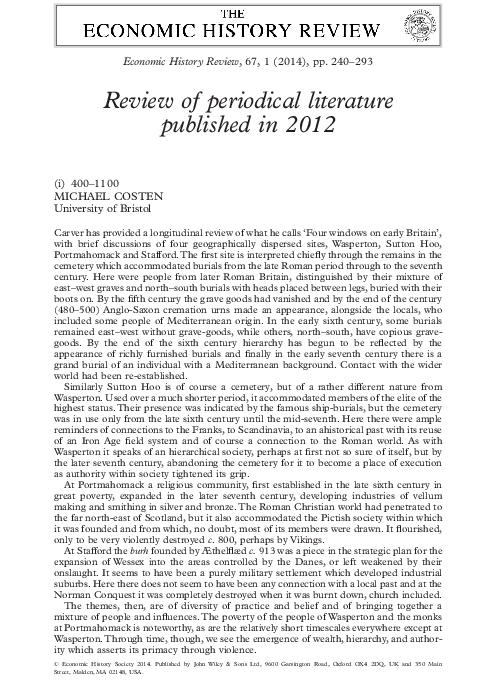 (PDF) Review of periodical literature published in 2010