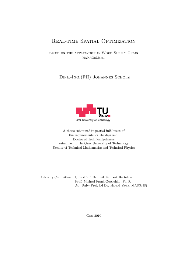 Pdf Real Time Spatial Optimization Johannes Scholz