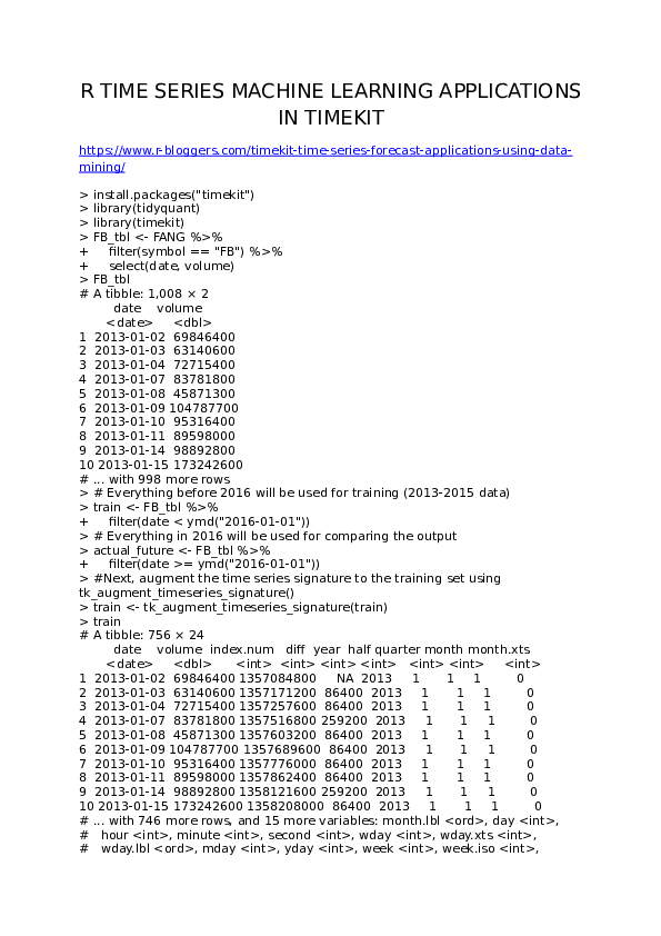 Doc R Time Series Applications In Timekitdocx Necmi Gürsakal