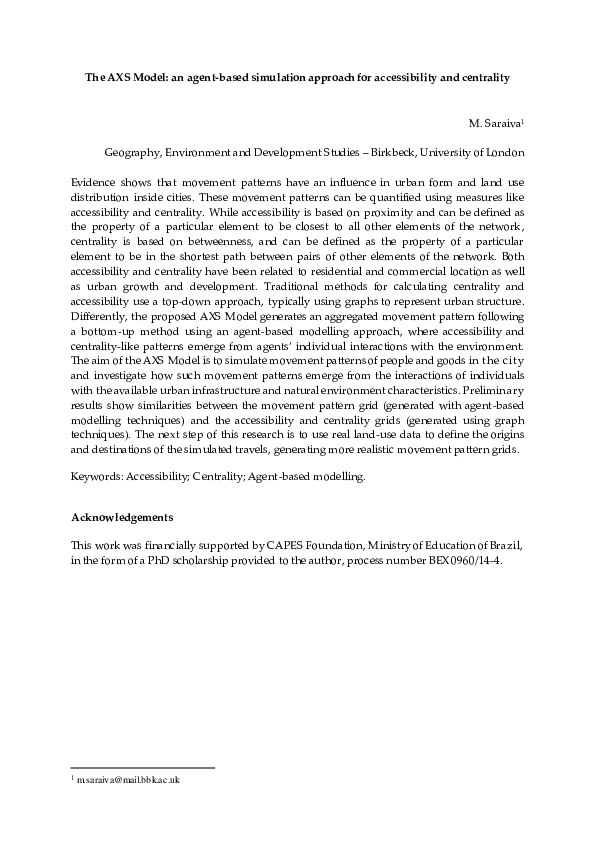 (PDF) The AXS Model: an agent-based simulation approach for ...