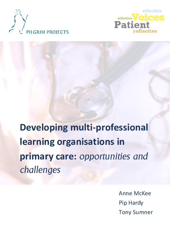 (PDF) Developing multi-professional learning organisations in primary ...