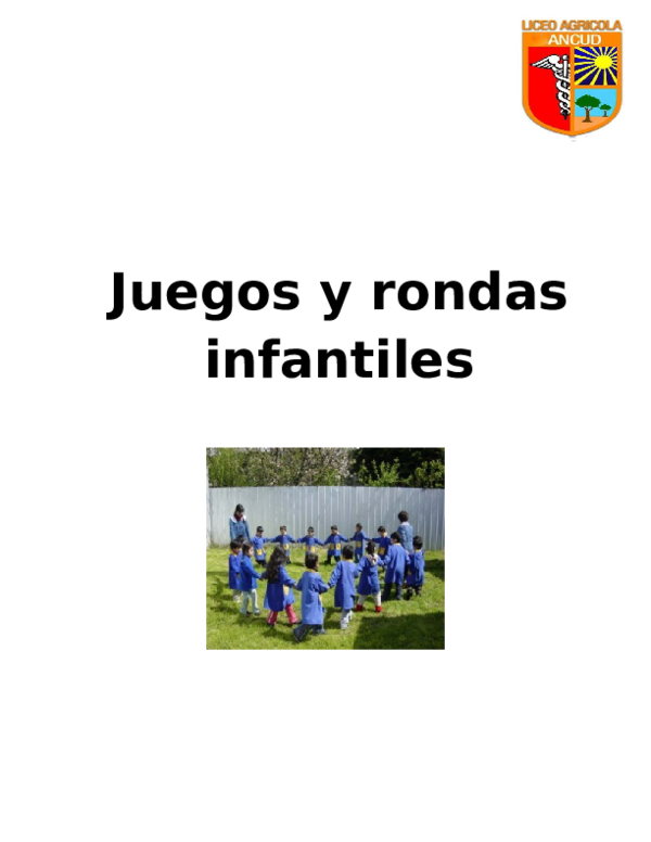 (DOC) Juegos y rondas infantiles
