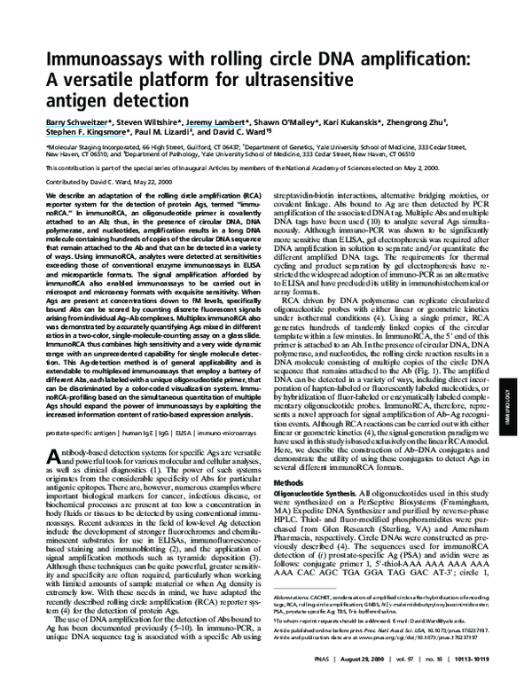 (PDF) Analyte detection with DNA-labeled antibodies and polymerase ...