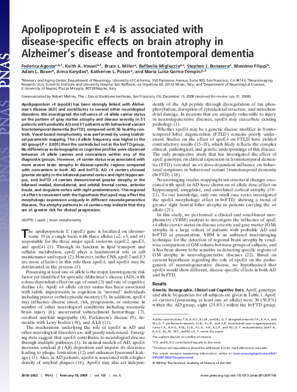 (PDF) Pathomechanisms of Atrophy in Insular Cortex in Alzheimer's ...