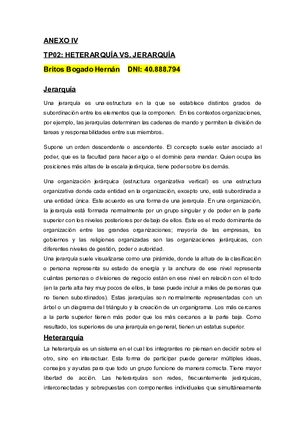 (DOC) ANEXO IV TP02: HETERARQUÍA VS. JERARQUÍA | Hernan Britos - Academia.edu