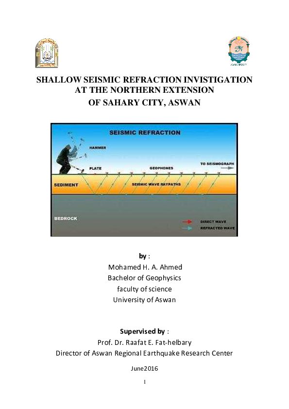 (PDF) SHALLOW SEISMIC REFRACTION INVISTIGATION AT THE NORTHERN ...