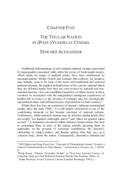 (PDF) The Titular Nation in (Post-)Yugoslav Cinema