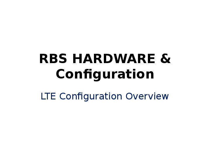 (PPT) RBS HARDWARE Configuration