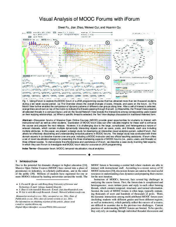 (PDF) Visual Analysis of MOOC Forums with iForum