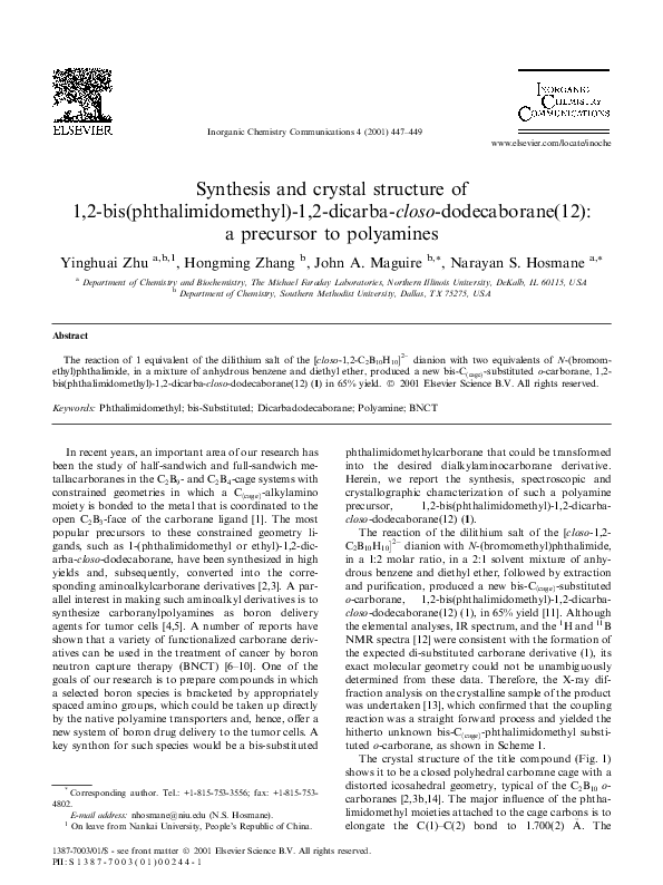 (PDF) Synthesis and crystal structure of 1,2-bis(phthalimidomethyl)-1,2 ...