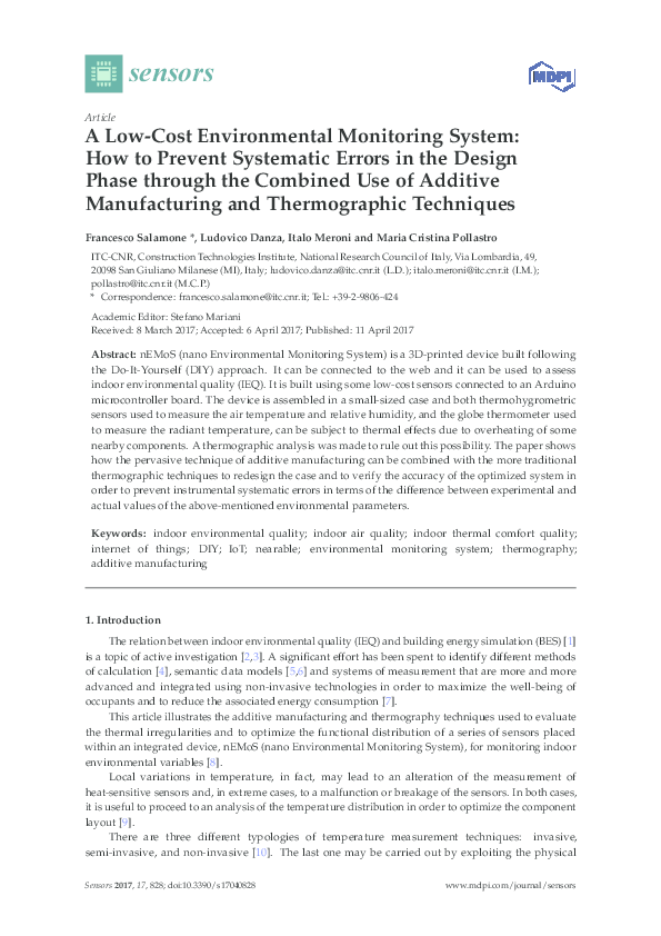 (PDF) A Low-Cost Environmental Monitoring System: How to Prevent Systematic Errors in the Design ...