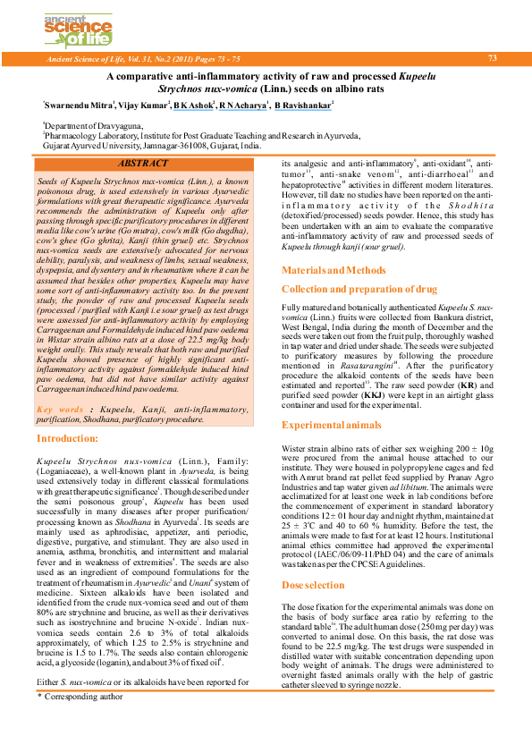 (PDF) A comparative anti-inflammatory activity of raw and processed ...
