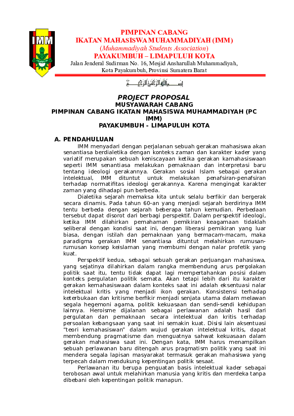 (DOC) Contoh proposal
