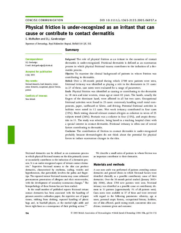 (PDF) Physical friction is under-recognized as an irritant that can ...