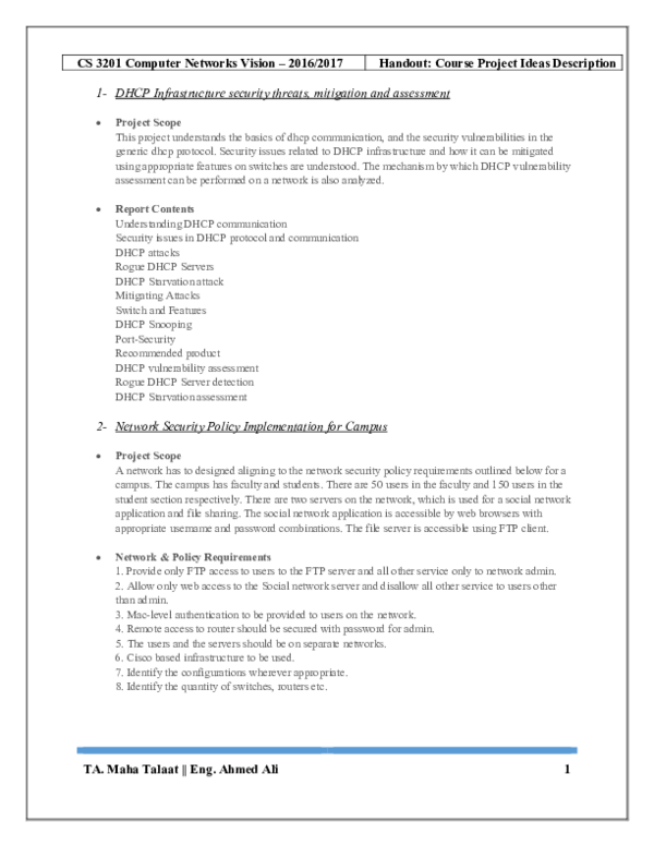 (PDF) CN Project ideas Descritpion | Mahmoud Elomda - Academia.edu