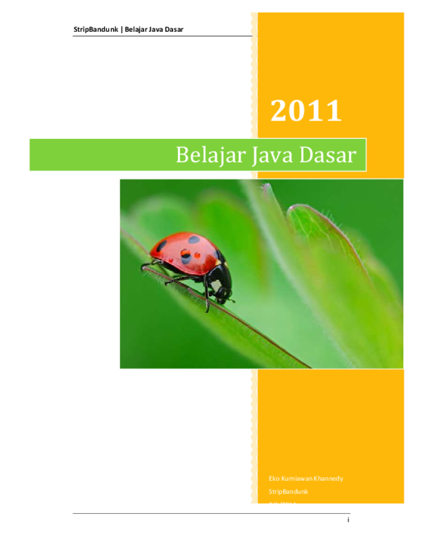 (PDF) Belajar Java Dasar