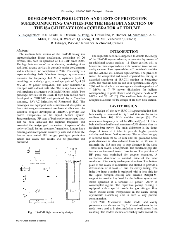 Pdf Development Production And Tests Of Prototype Superconducting Cavities For The High Beta