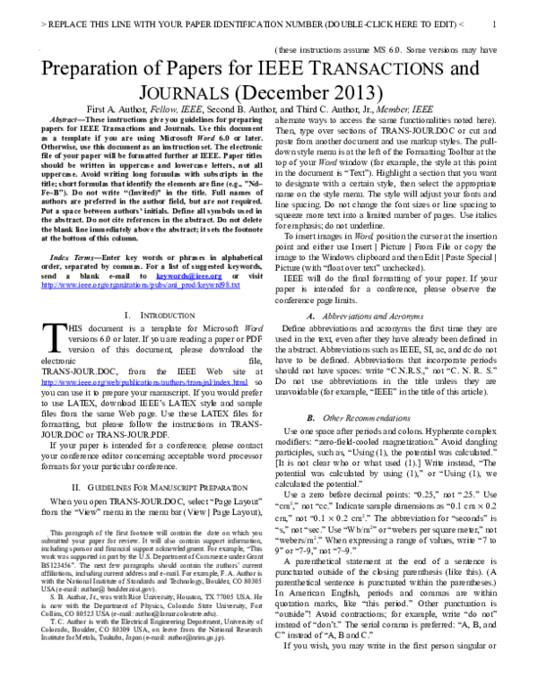 (DOC) Formatting Template (1)