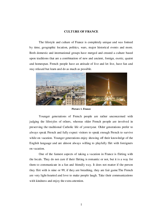 (PDF) CULTURE OF FRANCE