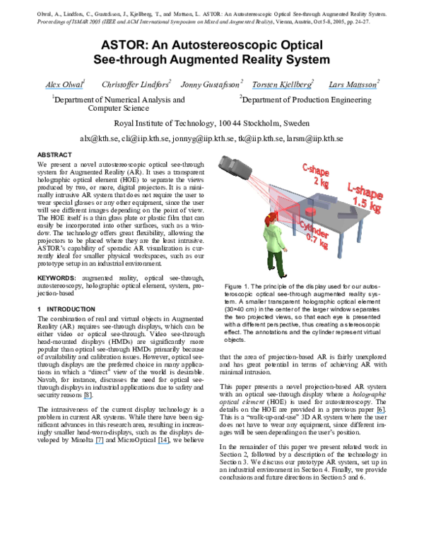 (PDF) ASTOR: an autostereoscopic optical see-through augmented reality ...