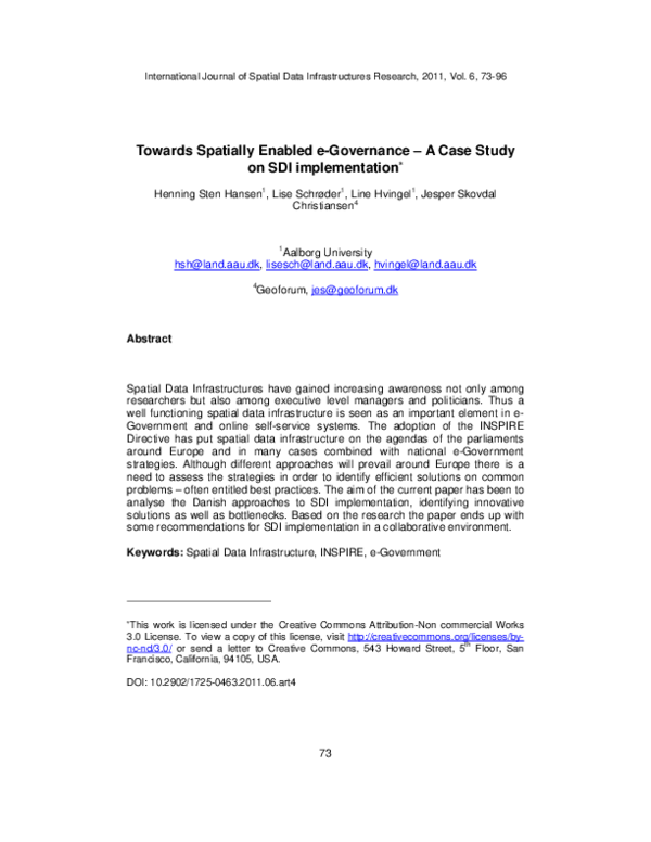 (PDF) Capacity building for SDI Implementation – A Danish Case Study
