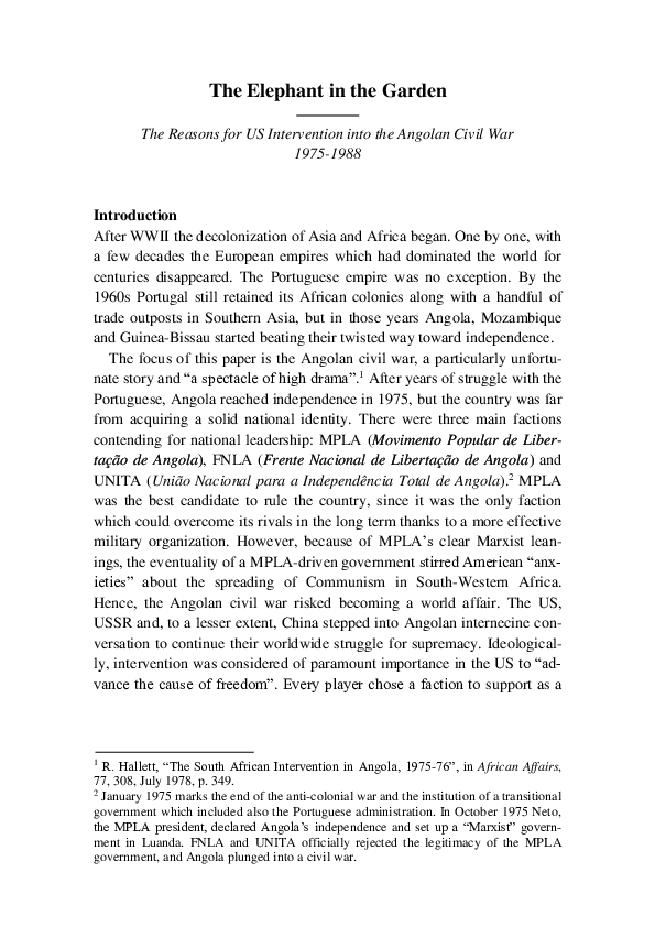 (PDF) The Elephant in the Garden