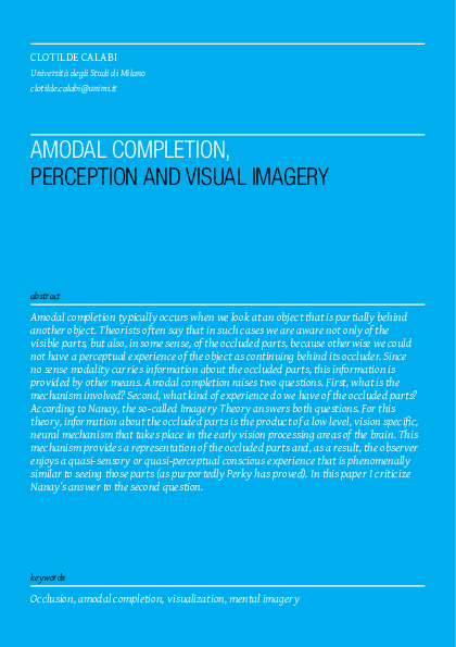 (PDF) Amodal Completion Perception Imagery
